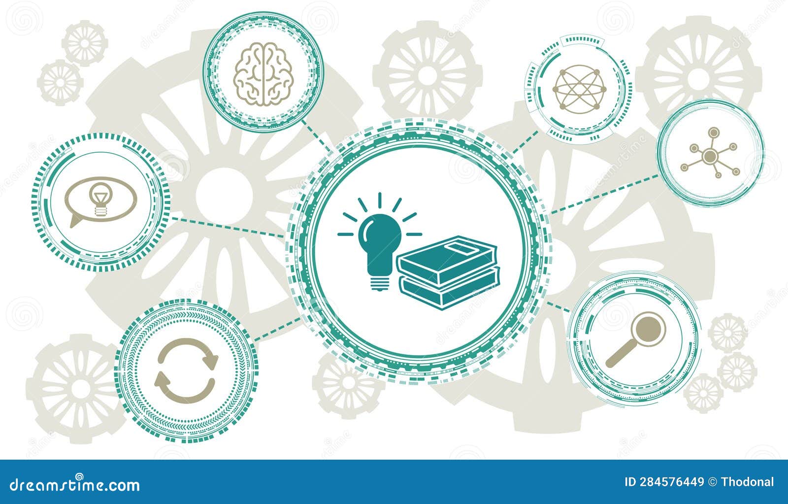 Concept of knowledge stock illustration. Illustration of circle - 284576449