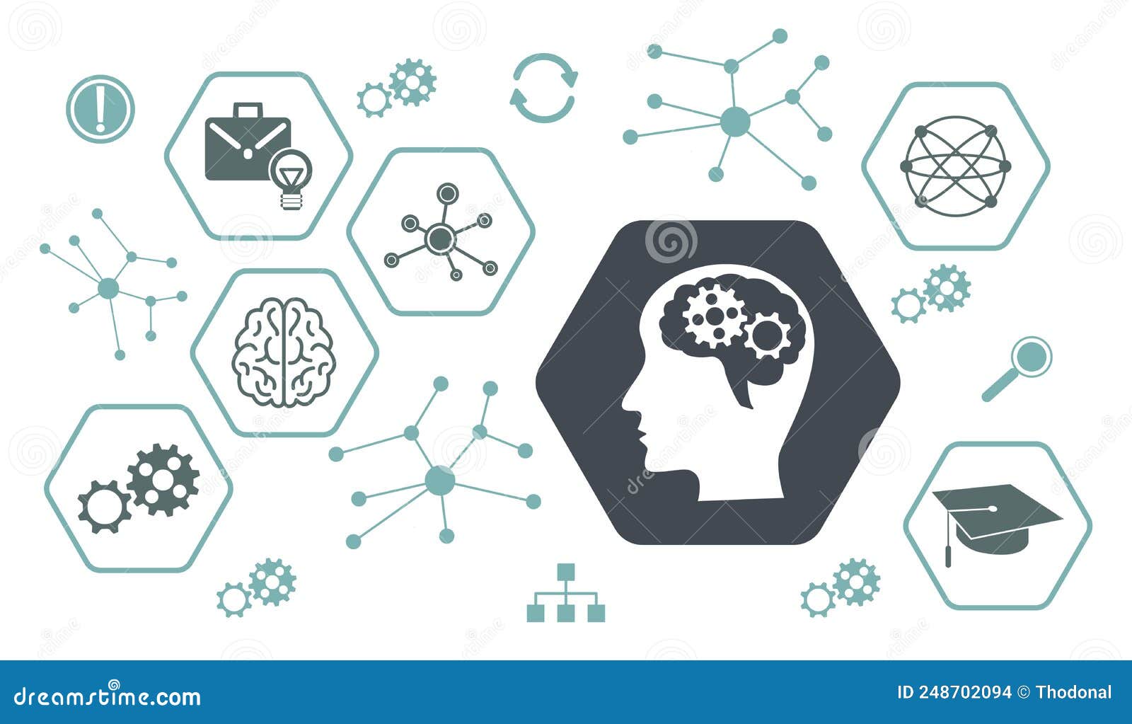 Concept of knowledge stock illustration. Illustration of educational ...