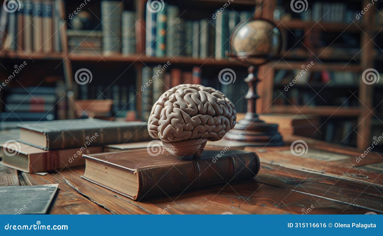 Concept of Knowledge, Philosophy Education with Book and Human Brain ...