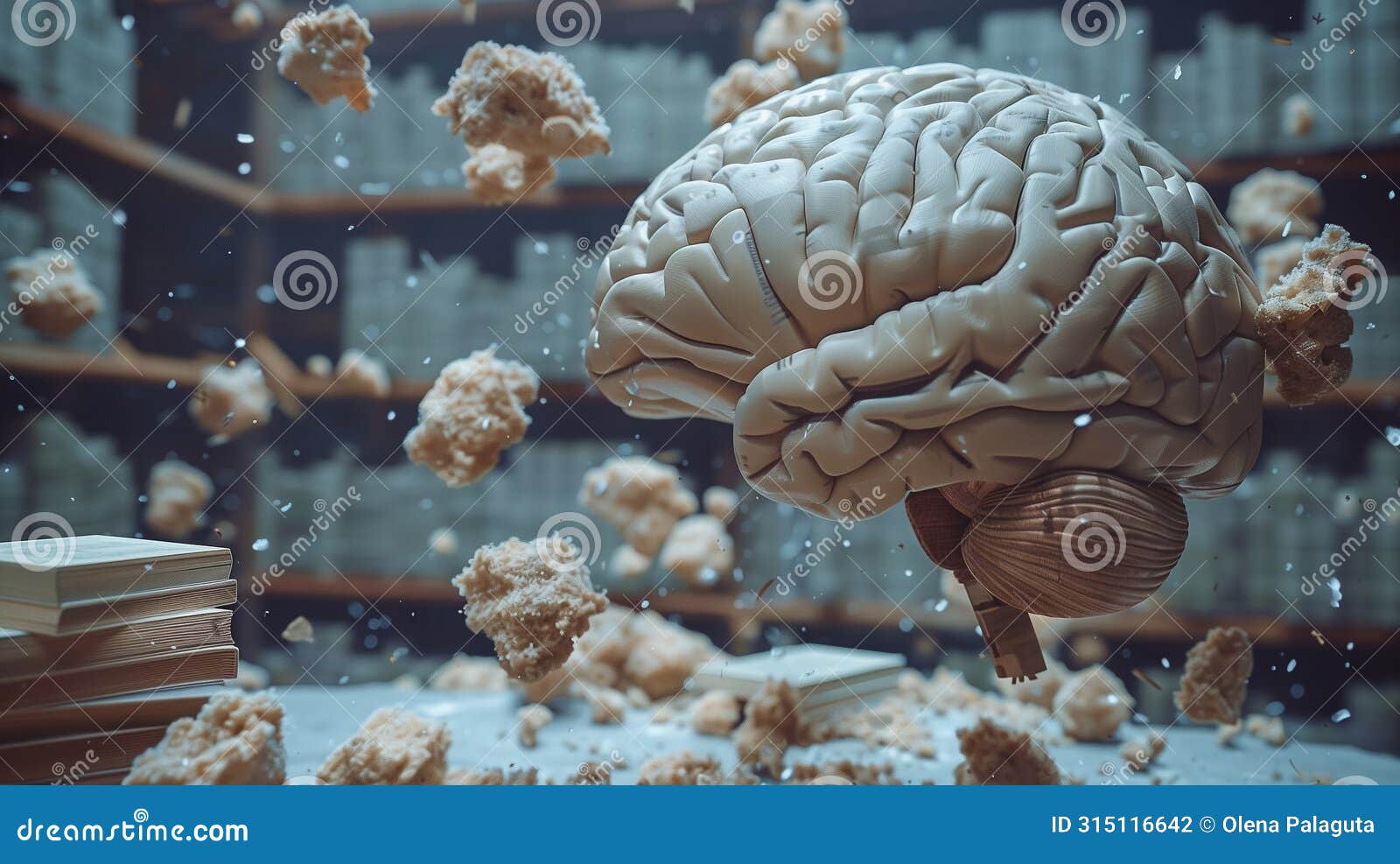 Concept of Knowledge, Philosophy Education with Book and Human Brain ...
