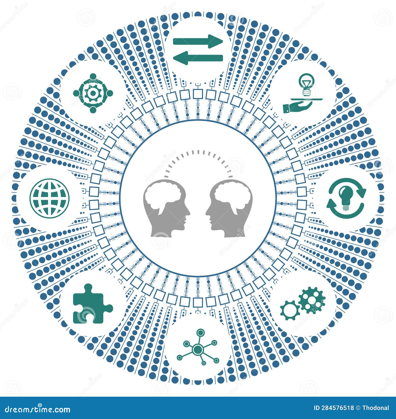 Concept of Knowledge Sharing Stock Illustration - Illustration of ...