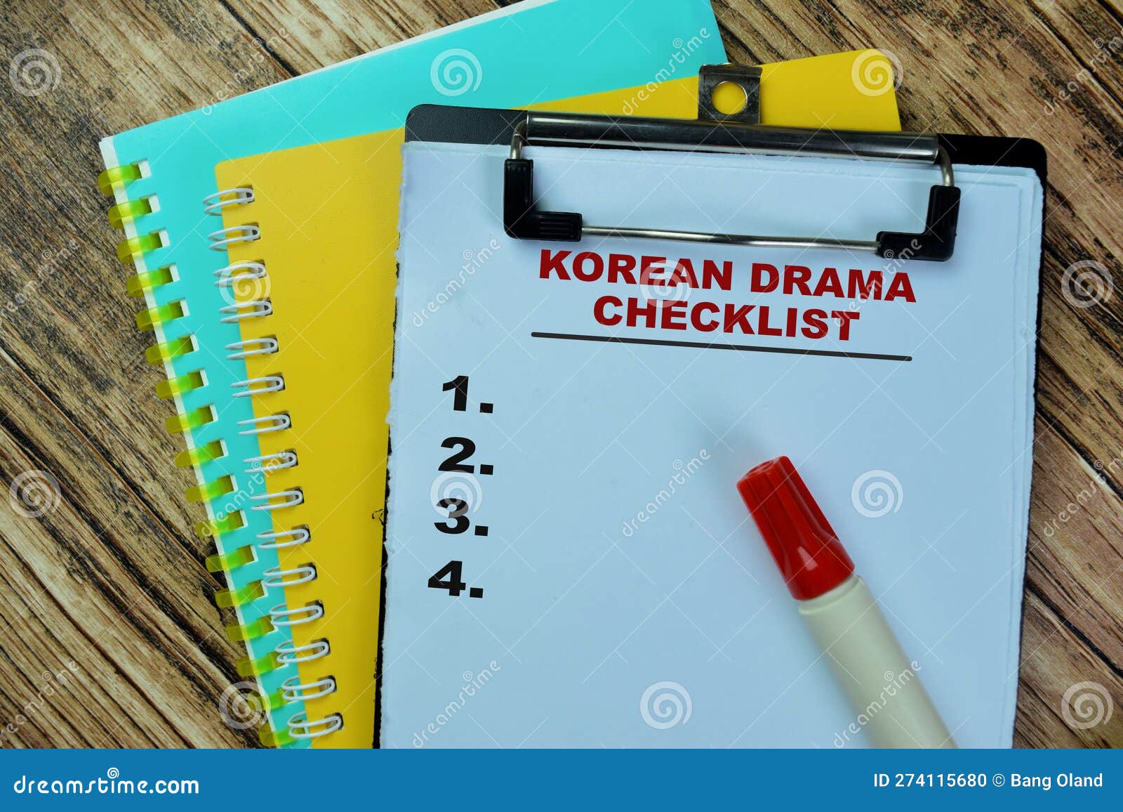 Concept of Korean Drama Checklist, Supported by an Additional Services ...