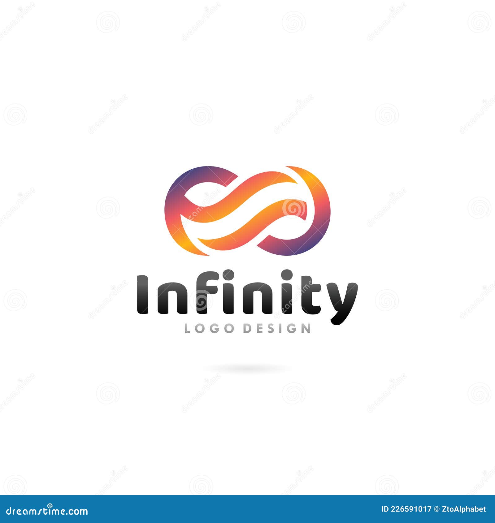 Infinity Limitless Cloud Wave Logo Stock Vector - Illustration of ...