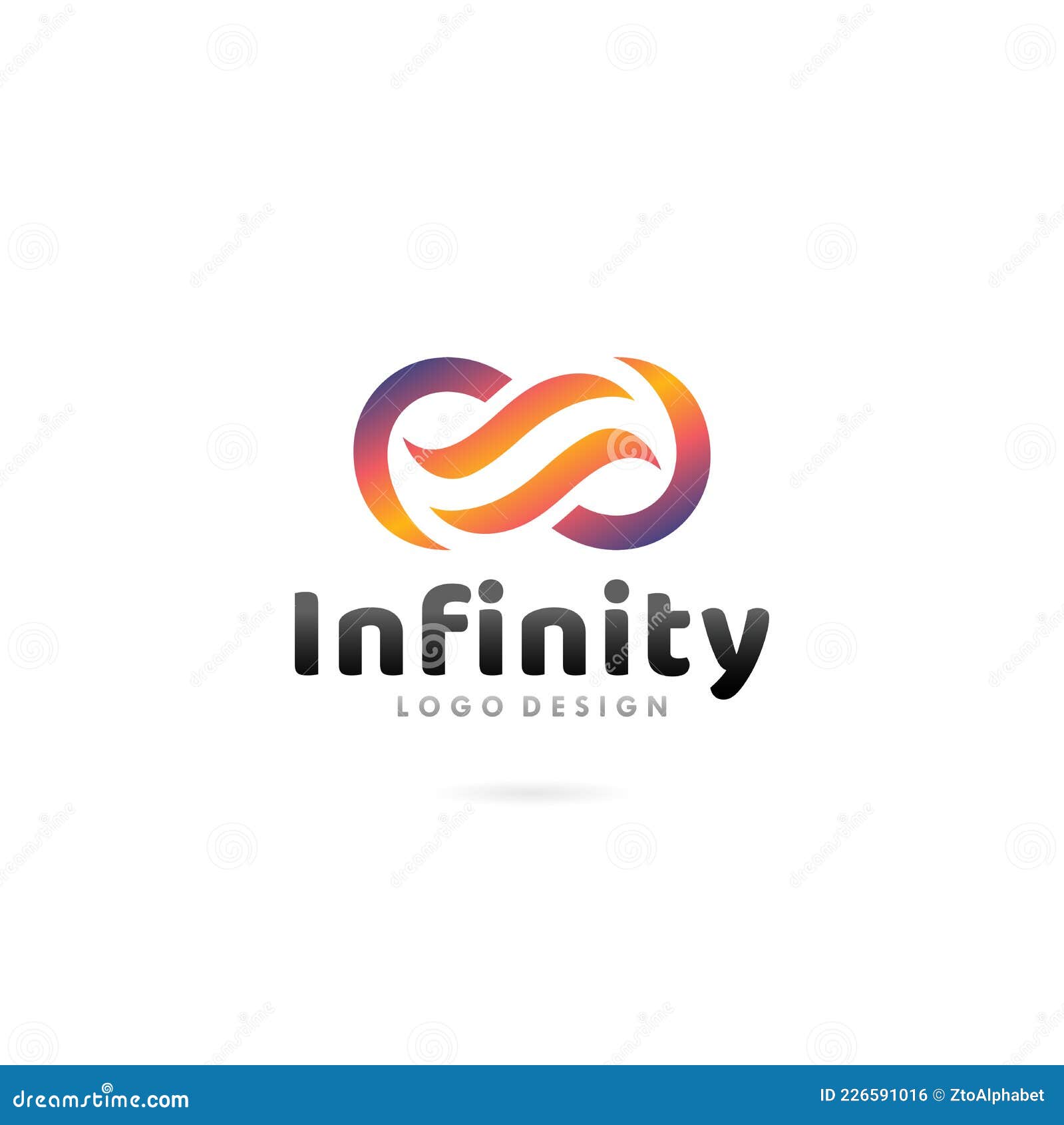 Infinity Limitless Waves Cloud Logo Stock Vector - Illustration of ...