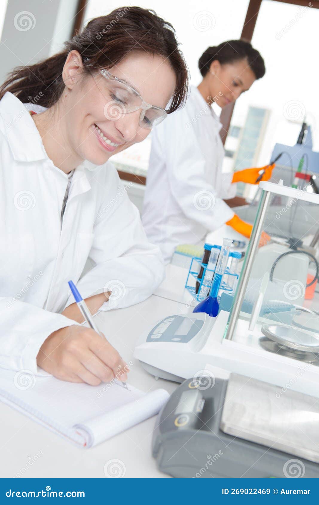 Concept Laboratory Technician Taking Notes Stock Image - Image of ...