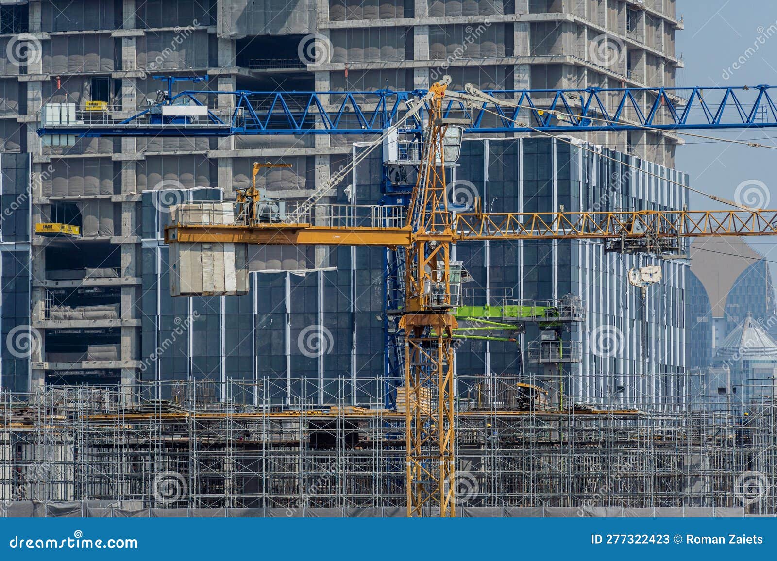 Concept of Laborers Working on Modern Construction Site Stock Image ...