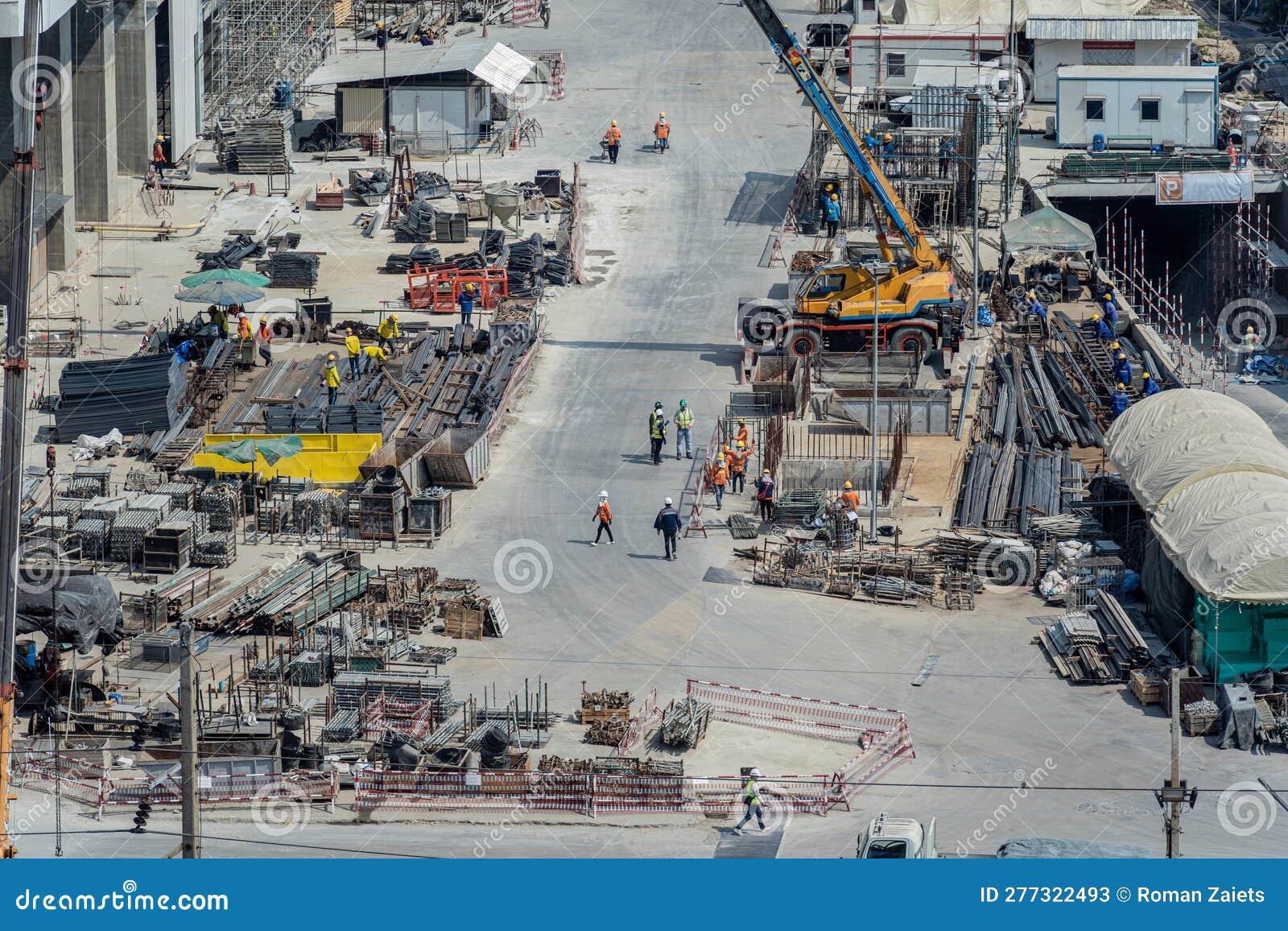 Concept of Laborers Working on Modern Construction Site Stock Image ...