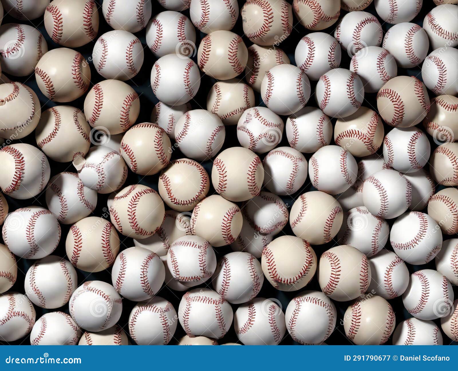 A Large Pile of Baseball Balls. Generative AI Stock Illustration ...