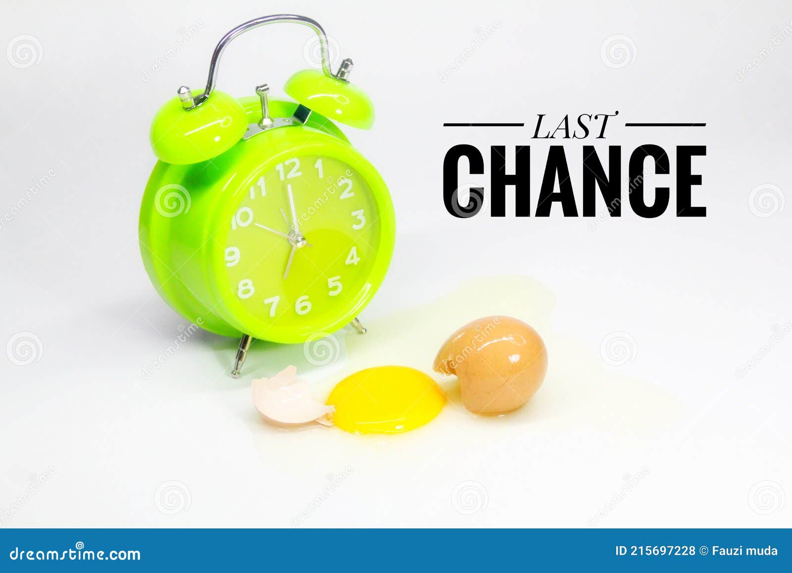 The Concept of Last Chance with the Clock and the Broken Egg Stock ...