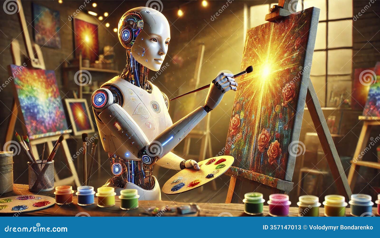 Concept of Latest Teaching Methods, AI Teacher Stock Illustration ...