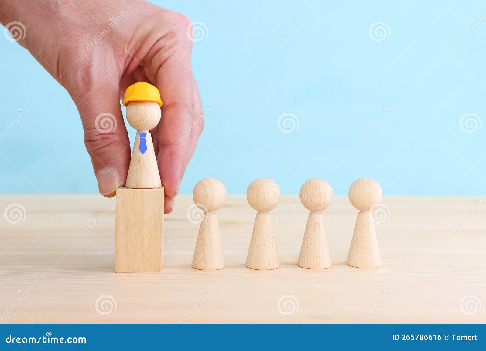 Concept of Leadership and Forwarding Ahead. Group of Figures and ...