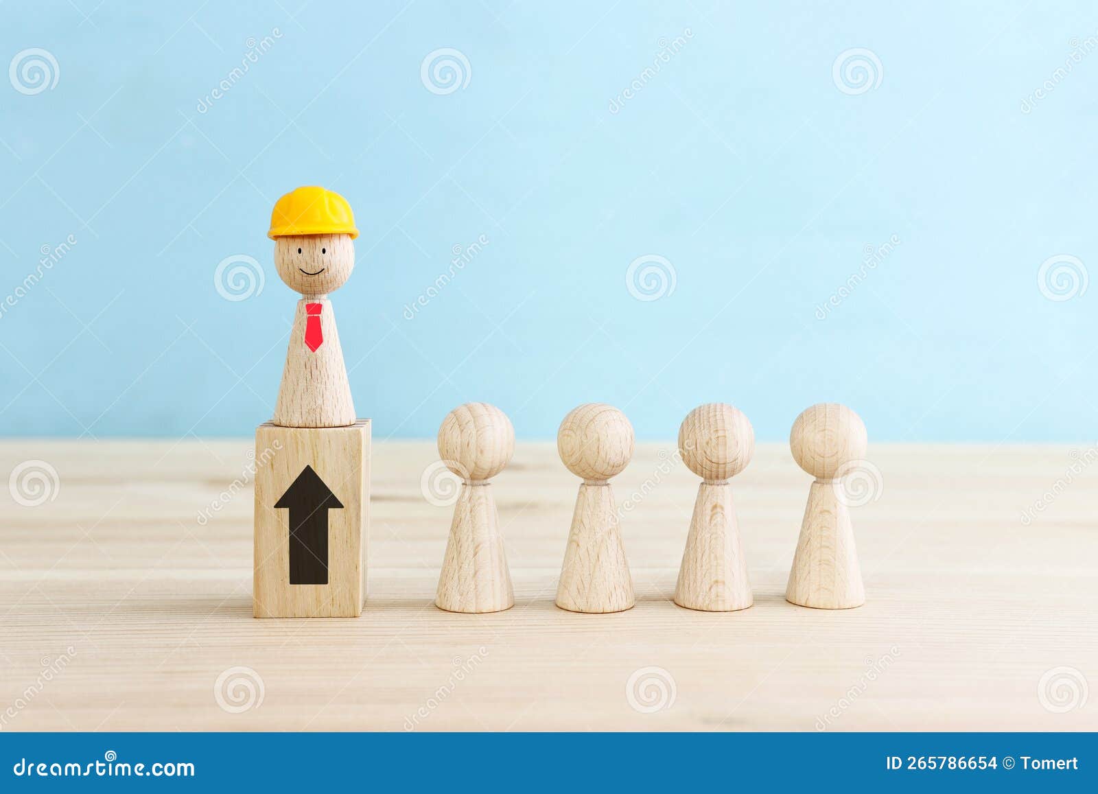 Concept of Leadership and Forwarding Ahead. Group of Figures and ...