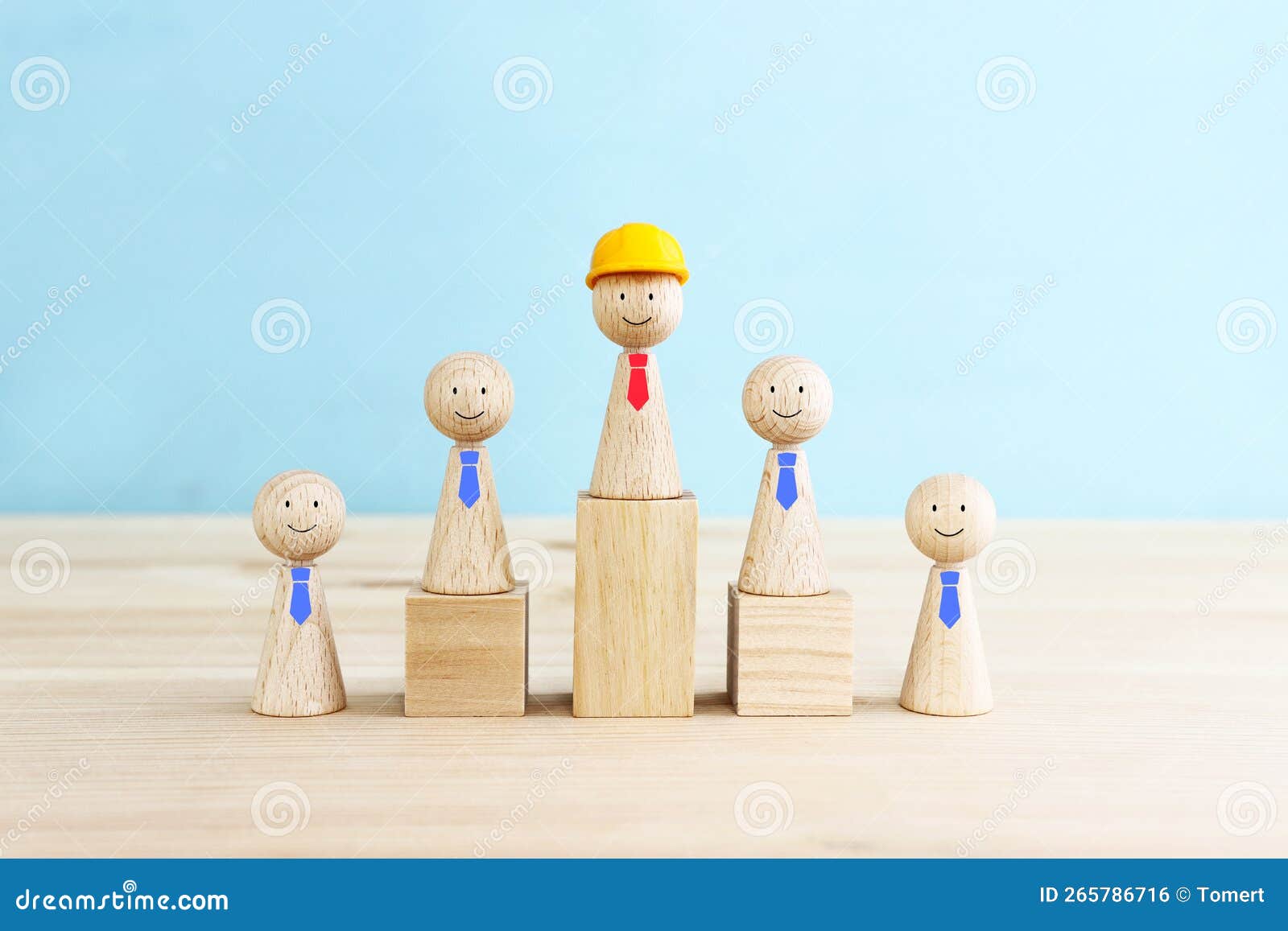 Concept of Leadership and Forwarding Ahead. Group of Figures and ...