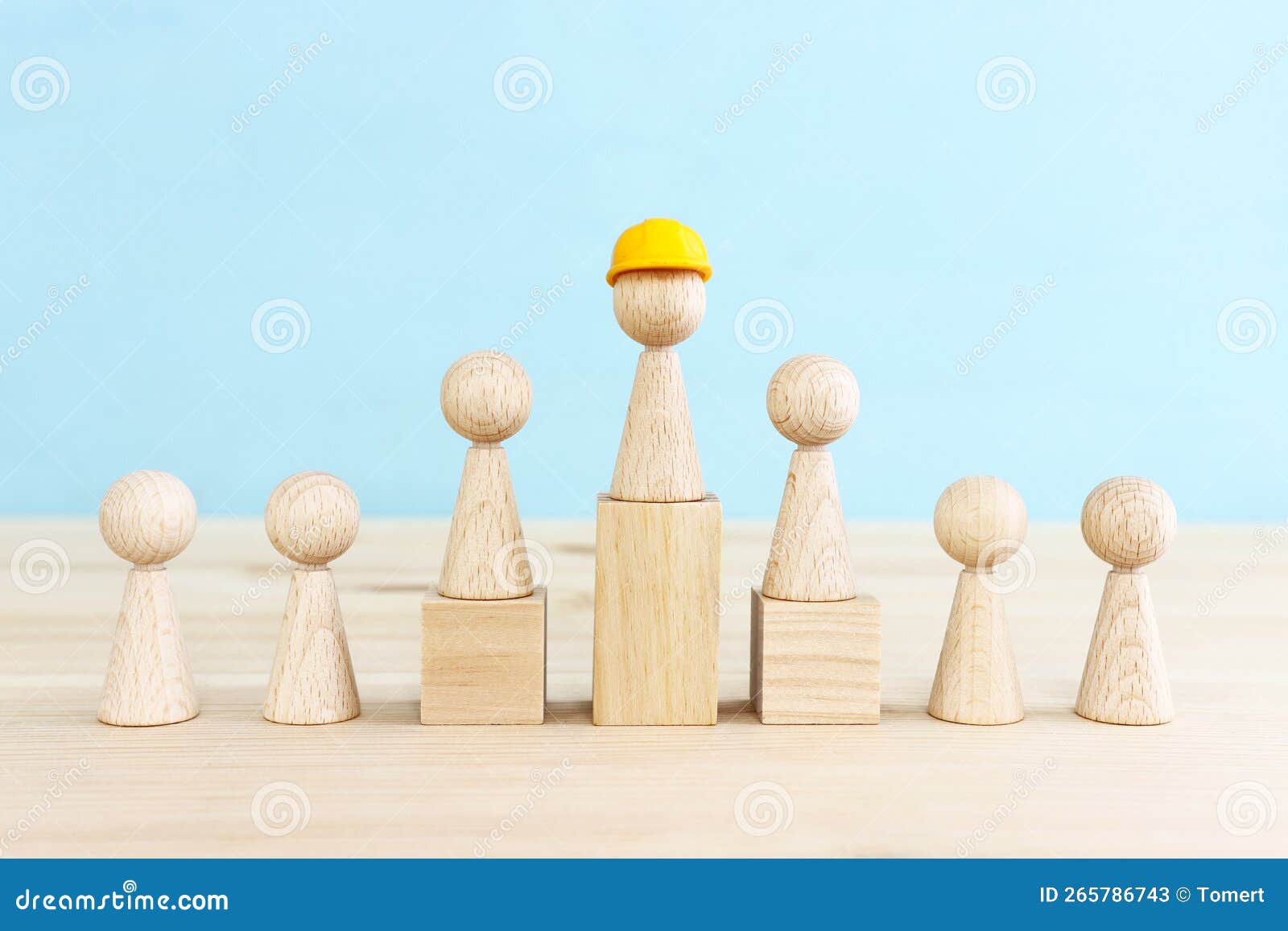 Concept of Leadership and Forwarding Ahead. Group of Figures and ...