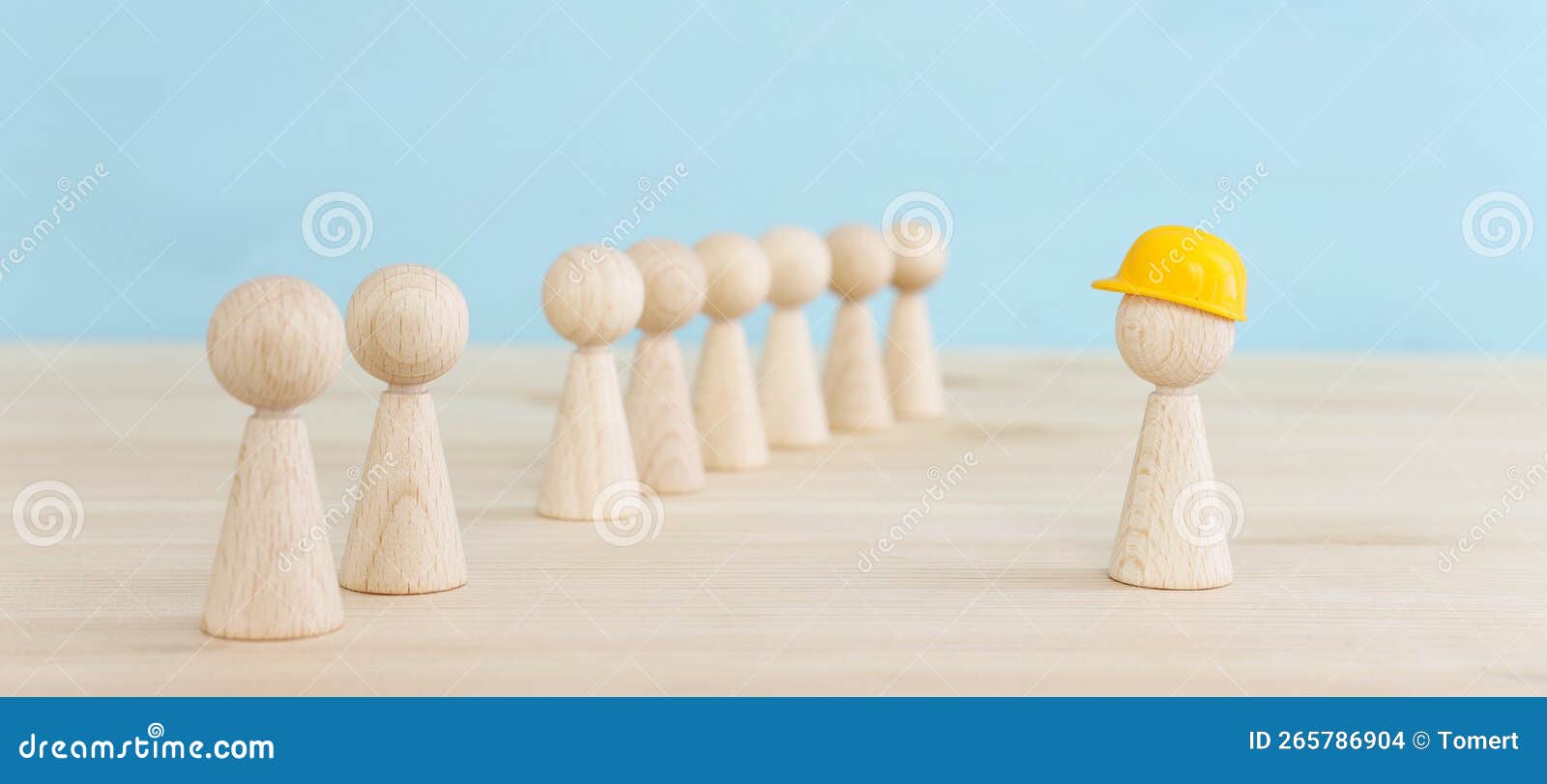 Concept of Leadership and Forwarding Ahead. Group of Figures and ...