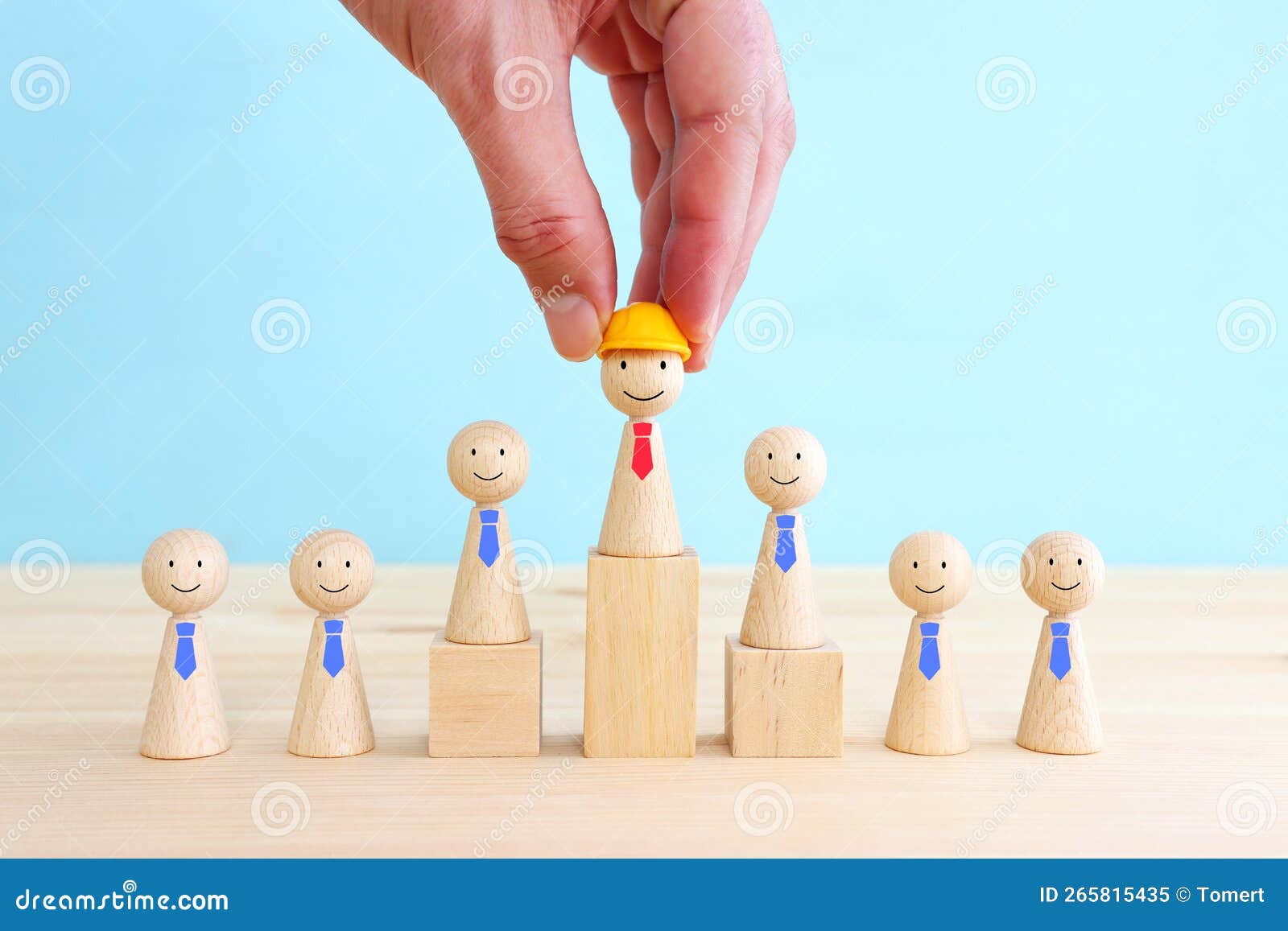 Concept of Leadership and Forwarding Ahead. Group of Figures and ...