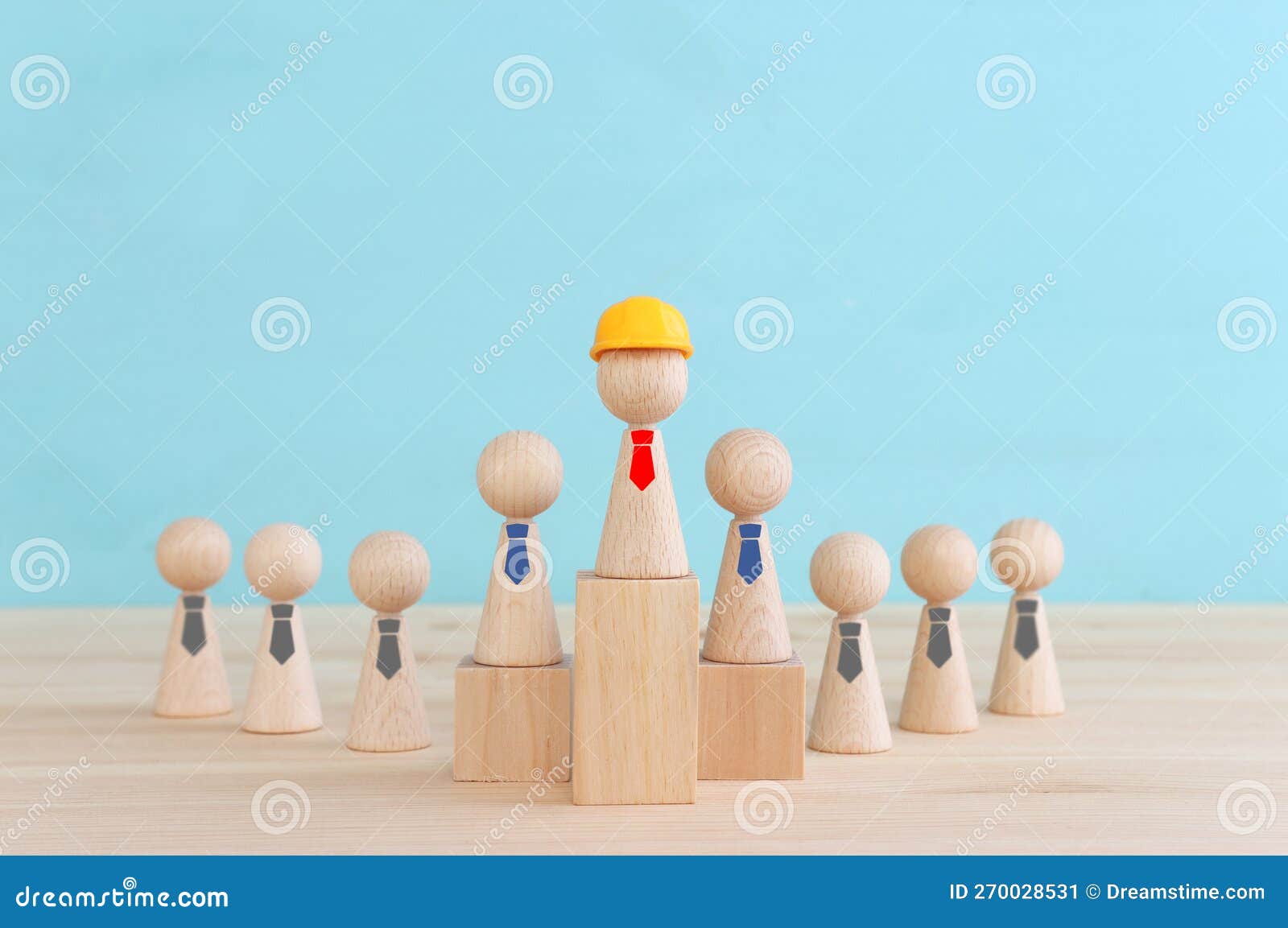 Concept of Leadership and Forwarding Ahead. Group of Figures and ...