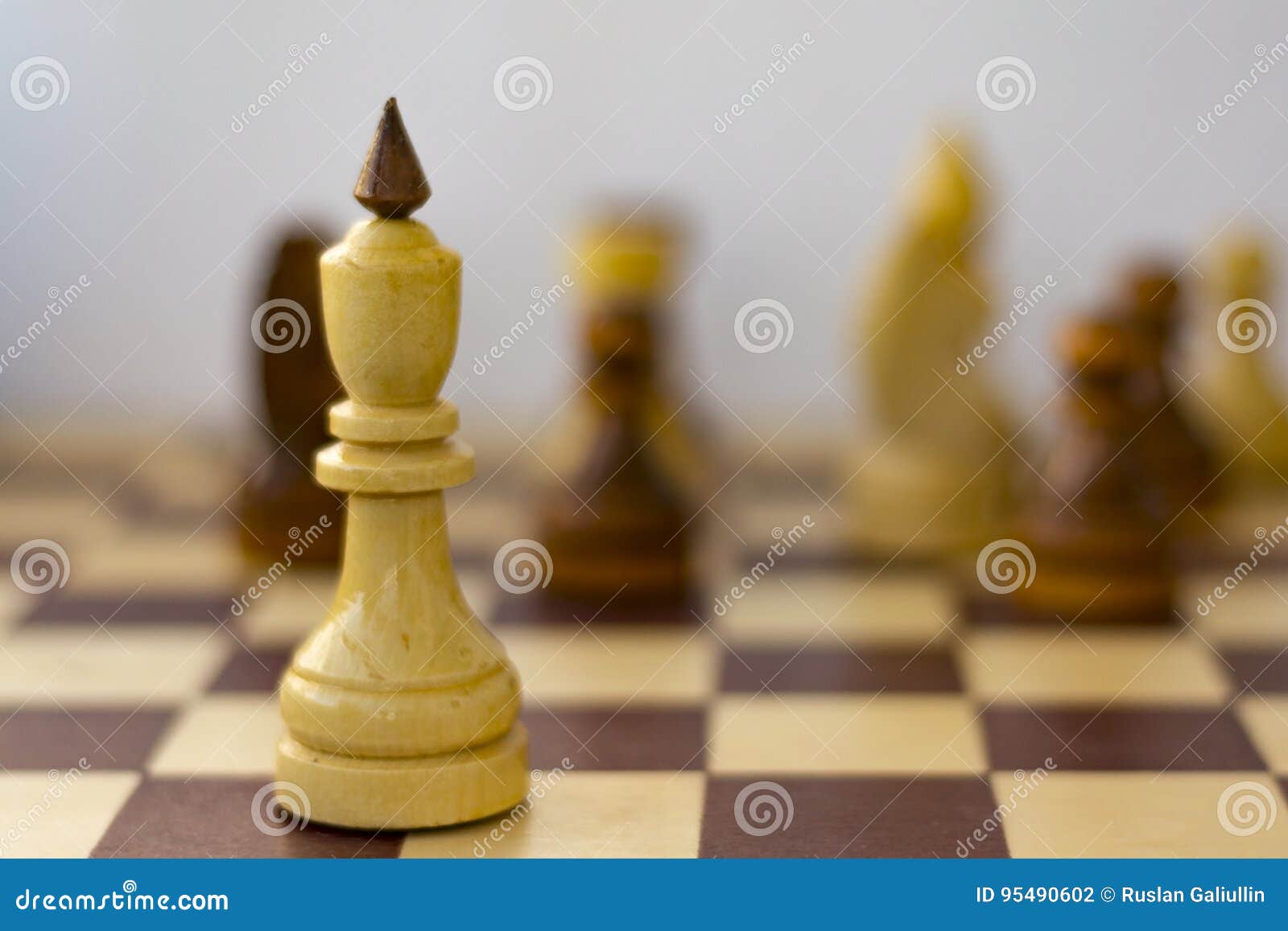 Concept of Leadership, Success, Motivation. Chess Pieces on the Board ...