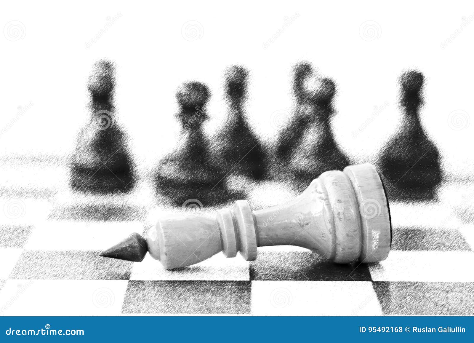Concept of Leadership, Success, Motivation. Chess Pieces on the Board ...