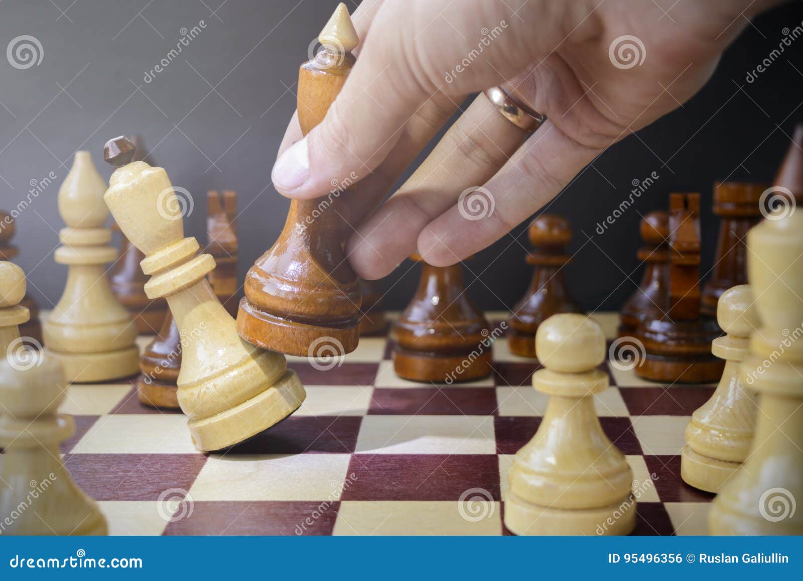 Concept of Leadership, Success, Motivation. Chess Pieces on the Board ...