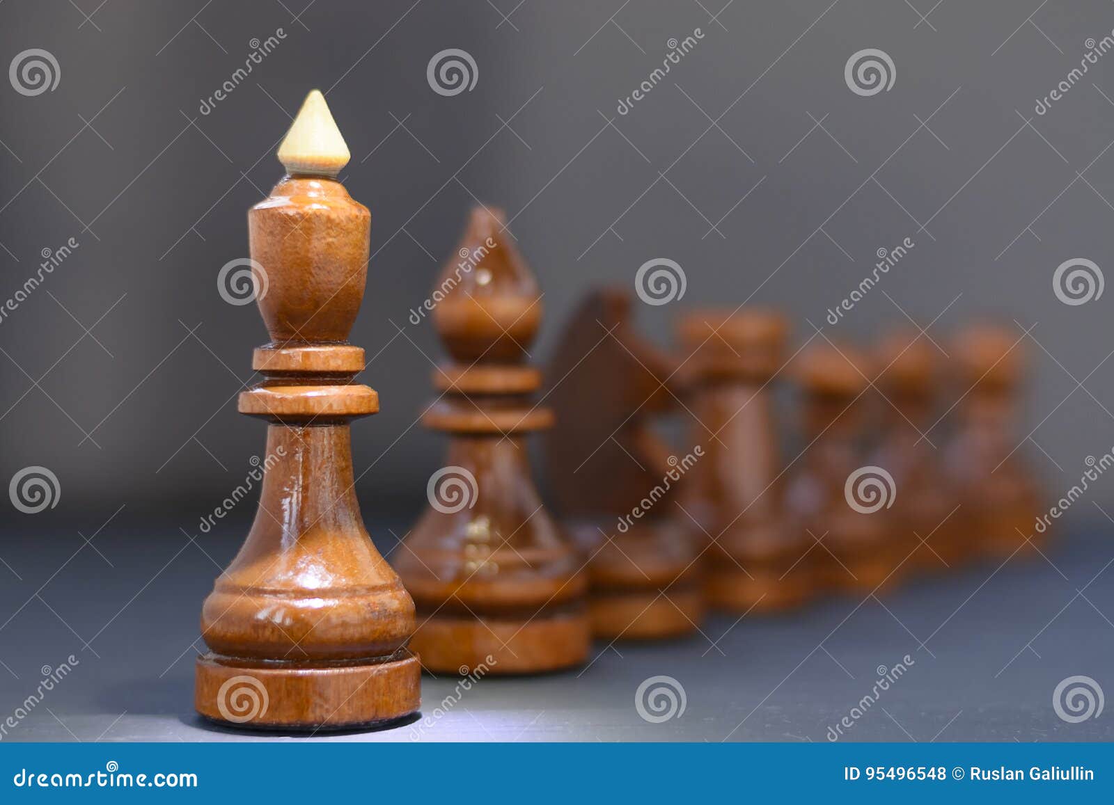 Concept of Leadership, Success, Motivation. Chess Pieces on the Board ...