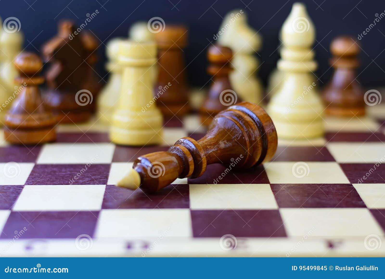 Concept of Leadership, Success, Motivation. Chess Pieces on the Board ...