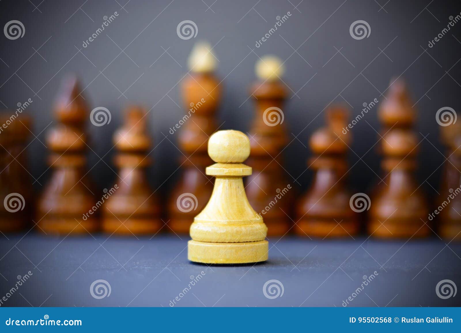 Concept of Leadership, Success, Motivation. Chess Pieces on the Board ...