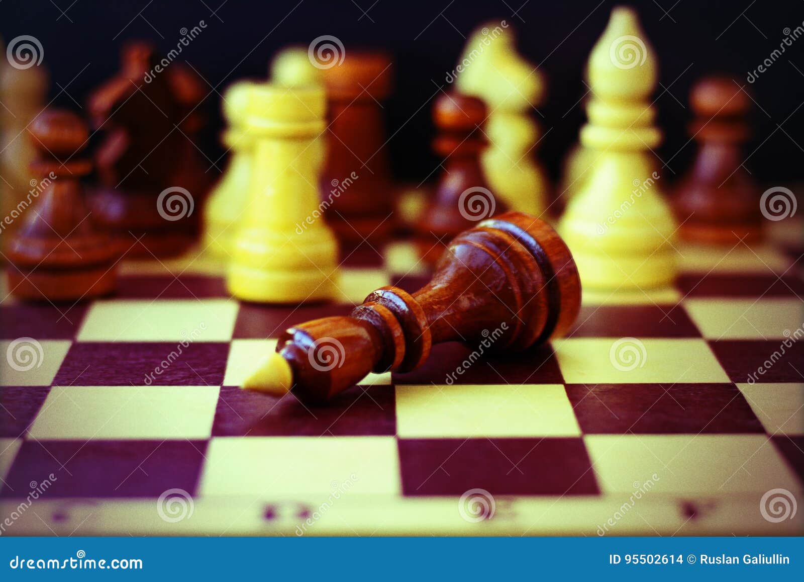 Concept of Leadership, Success, Motivation. Chess Pieces on the Board ...