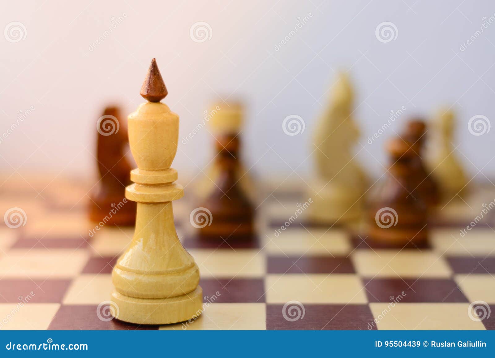 Concept of Leadership, Success, Motivation. Chess Pieces on the Board ...