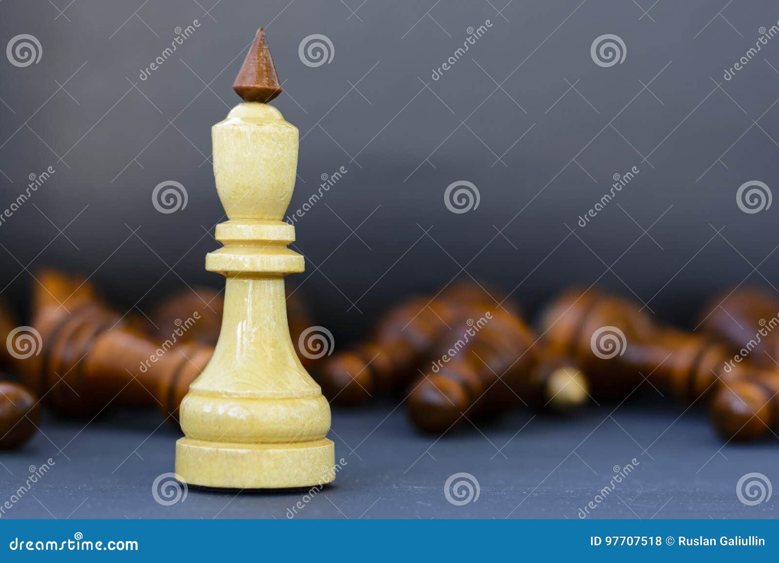 Concept of Leadership, Success, Motivation. Chess Pieces on the Board ...