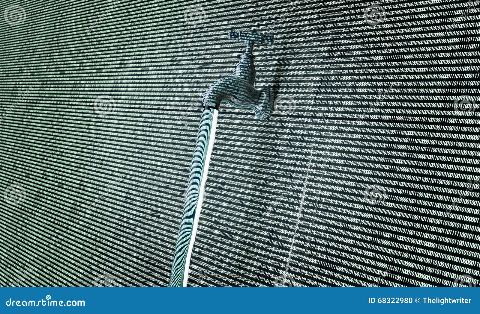 Concept Of Leaky Software, Data With A Tap Sticking Out Royalty-Free ...