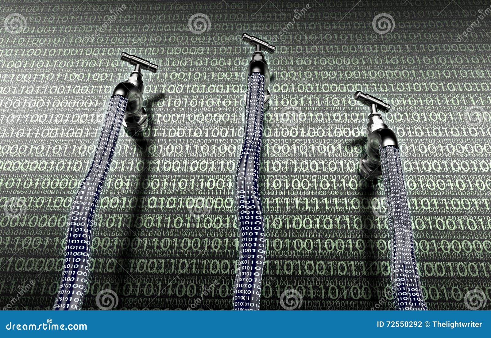 Concept Of Leaky Software, Data With A Tap Sticking Out Royalty-Free ...