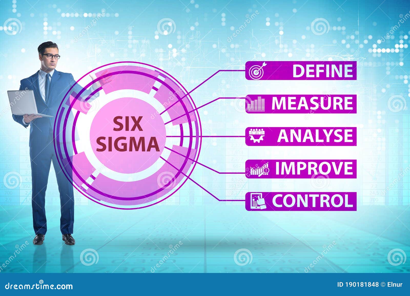 Concept of Lean Management with Six Sigma Stock Photo - Image of ...