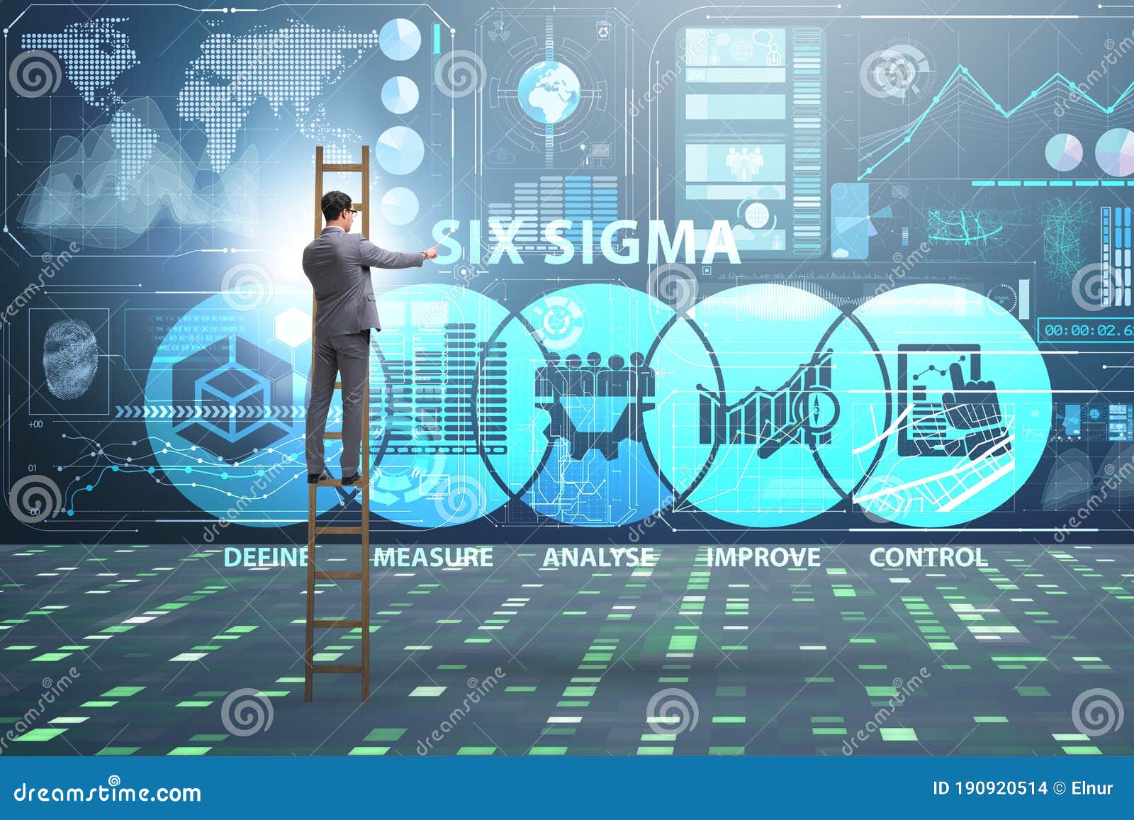 Concept of Lean Management with Six Sigma Stock Photo - Image of ...