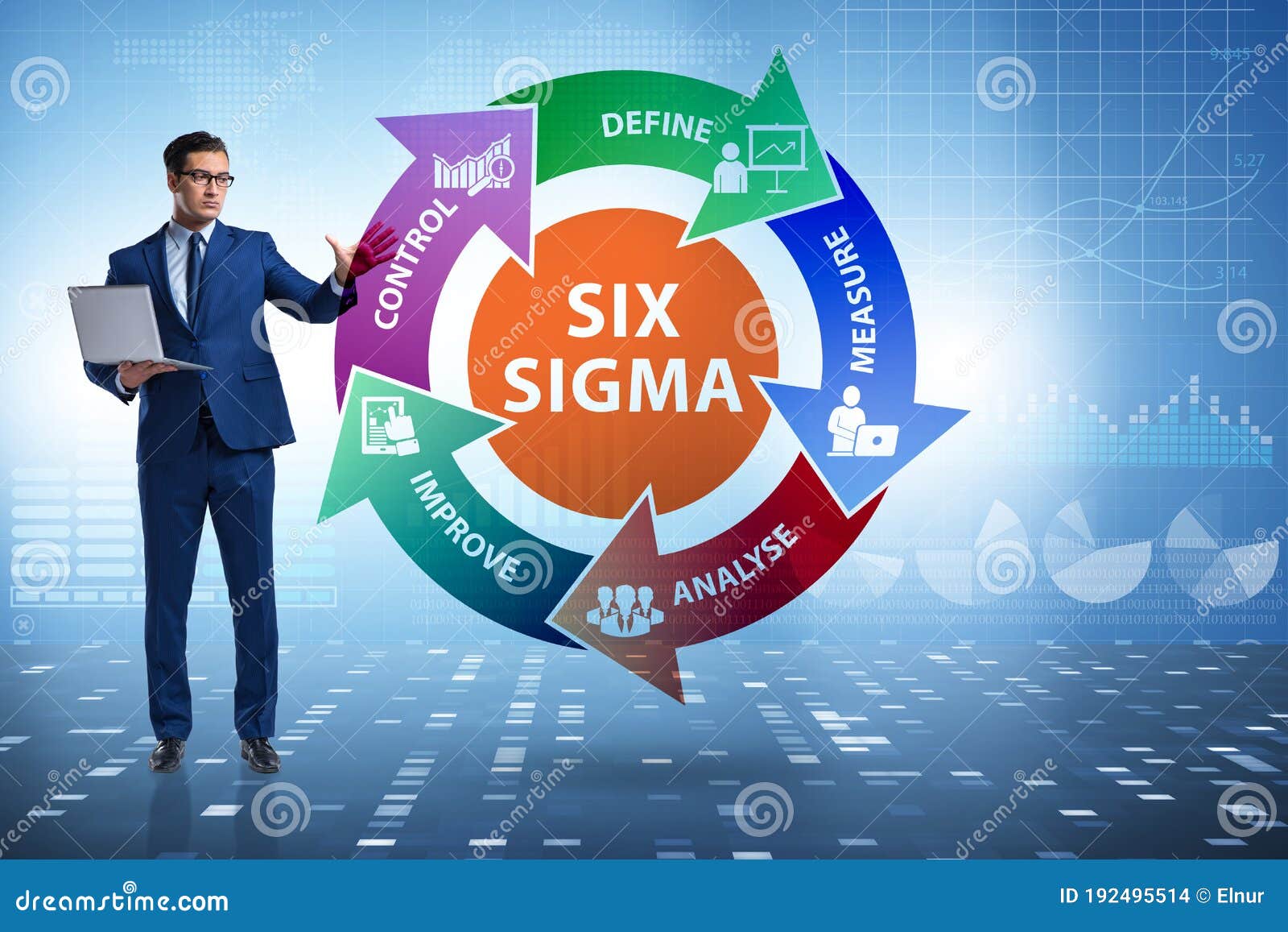 Concept of Lean Management with Six Sigma Stock Photo - Image of batch ...