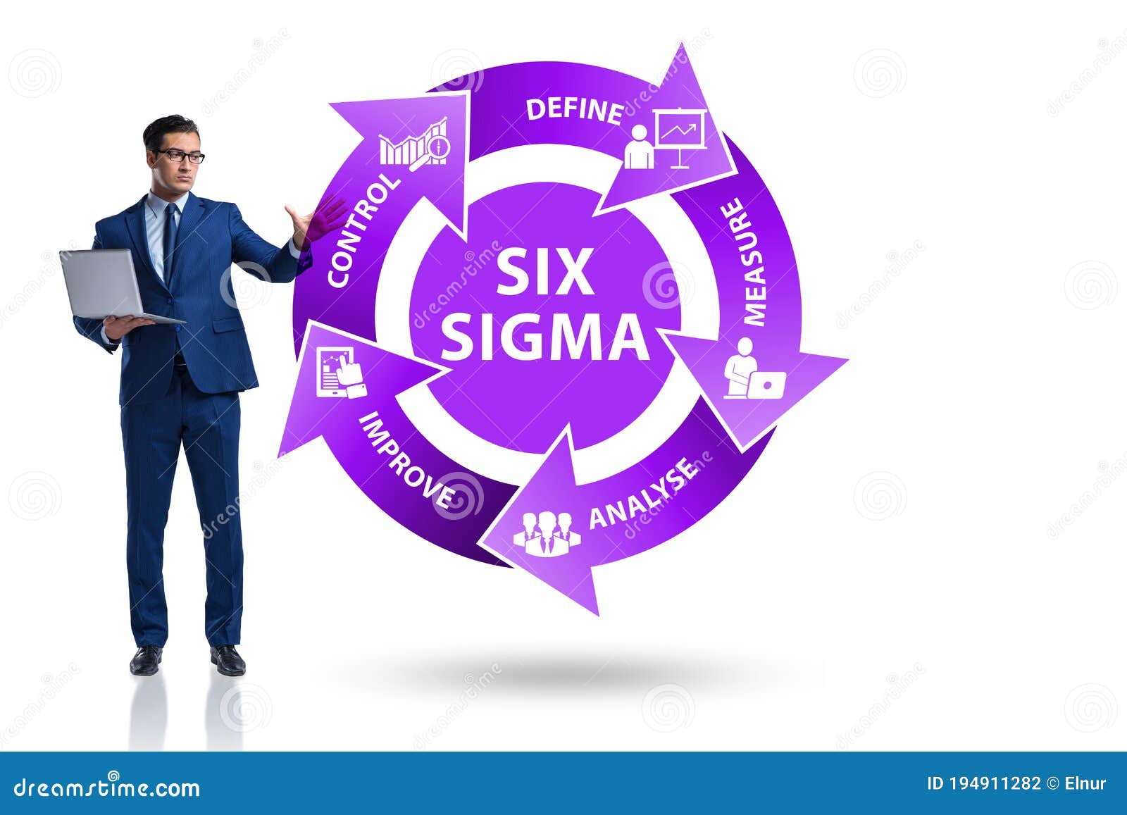 Concept of Lean Management with Six Sigma Stock Photo - Image of ...