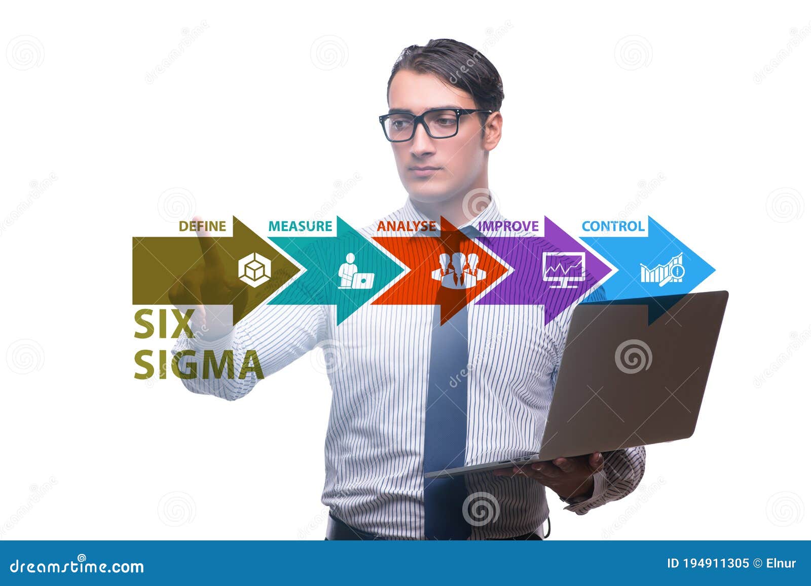 Concept of Lean Management with Six Sigma Stock Image - Image of method ...