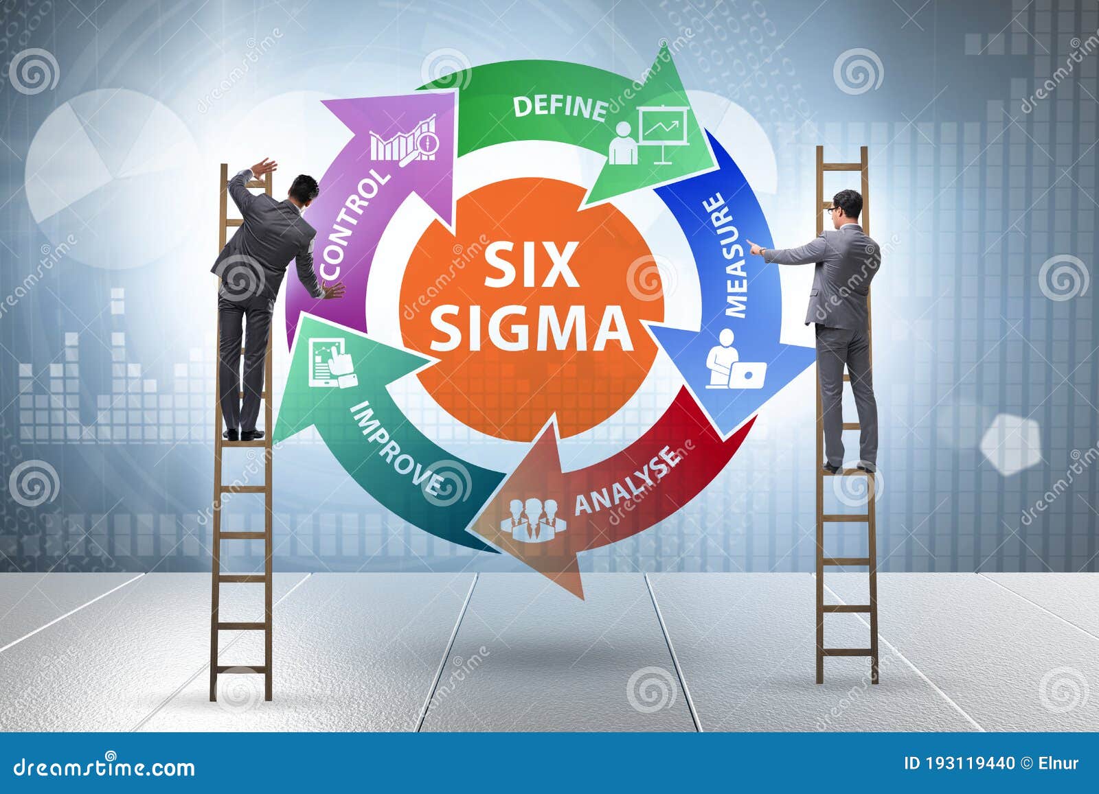 Concept of Lean Management with Six Sigma Stock Photo - Image of agile ...
