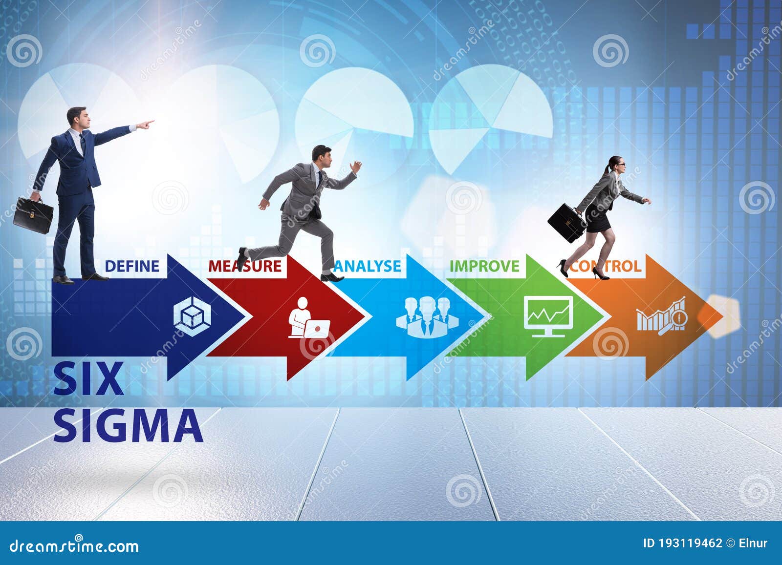 Concept of Lean Management with Six Sigma Stock Photo - Image of agile ...
