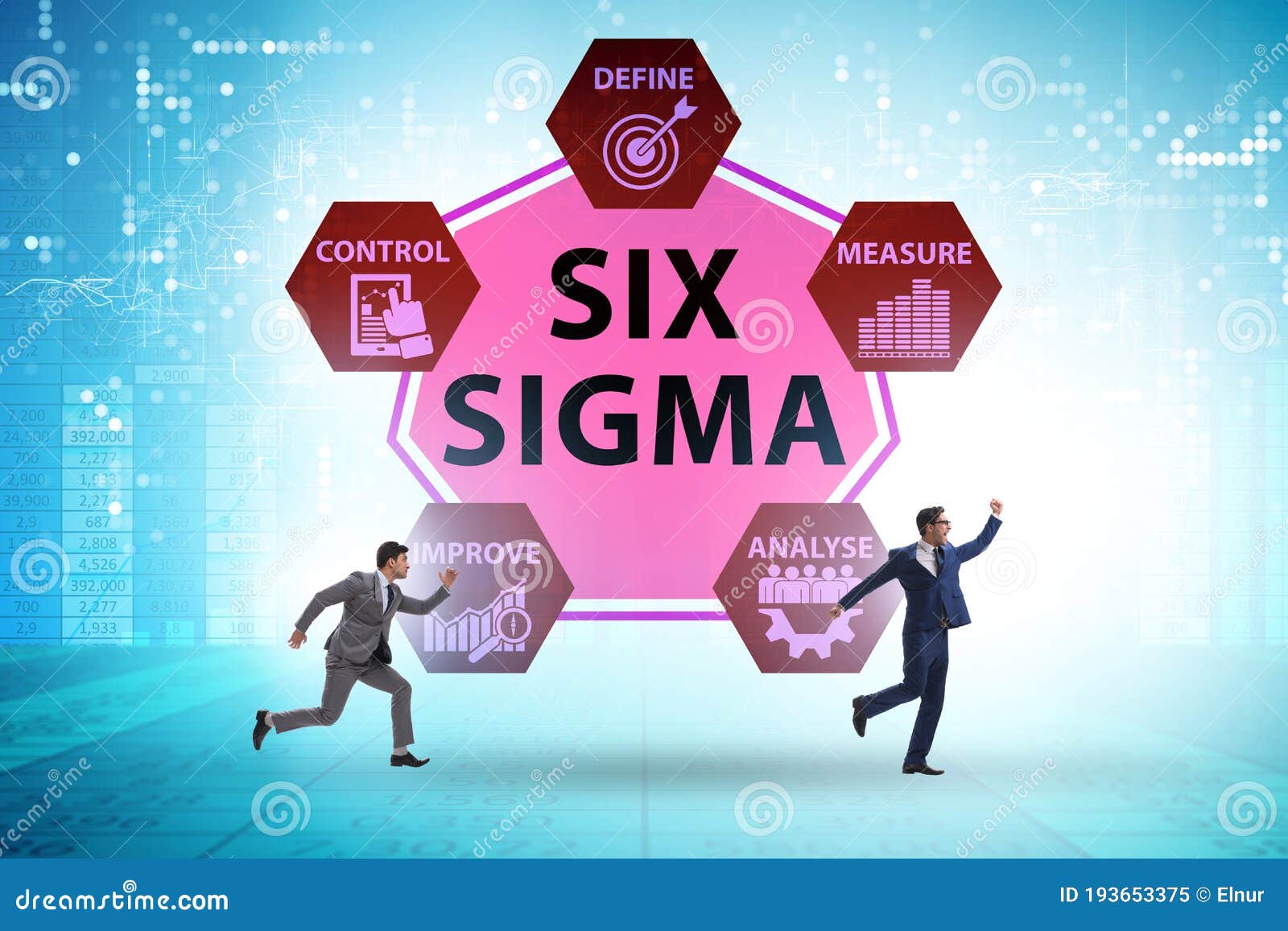 Concept of Lean Management with Six Sigma Stock Image - Image of ...