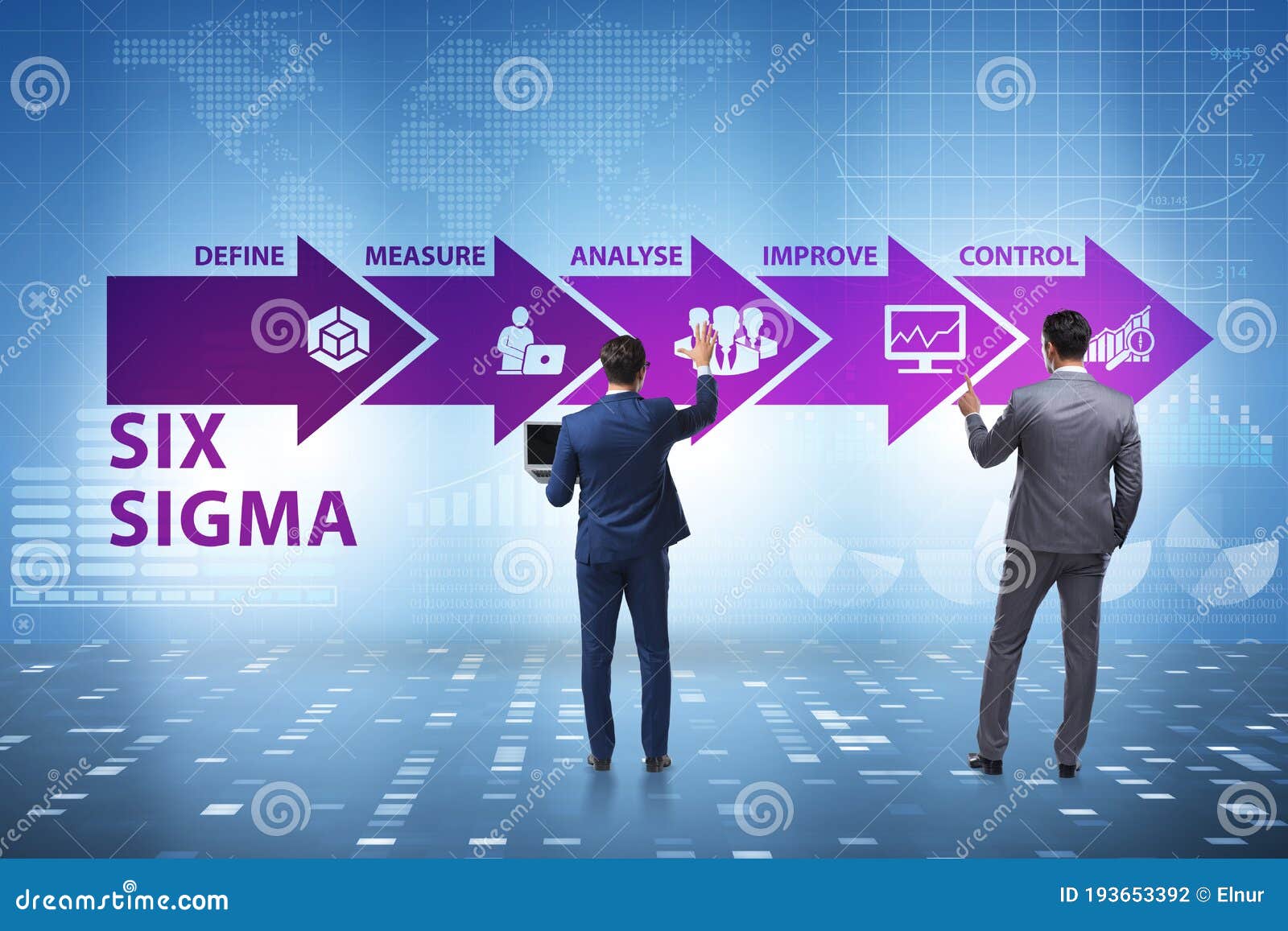 Concept of Lean Management with Six Sigma Stock Photo - Image of ...