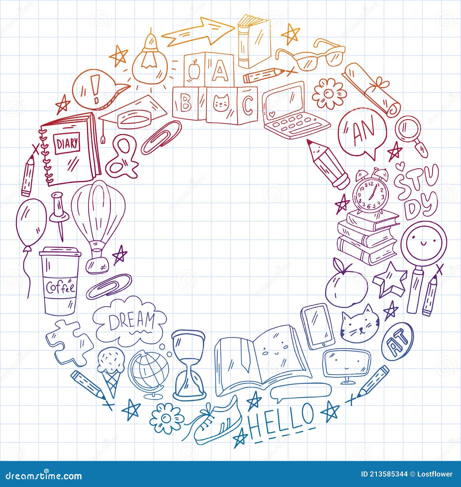 Concept of Learning English. Flat Design, Vector Pattern. English ...