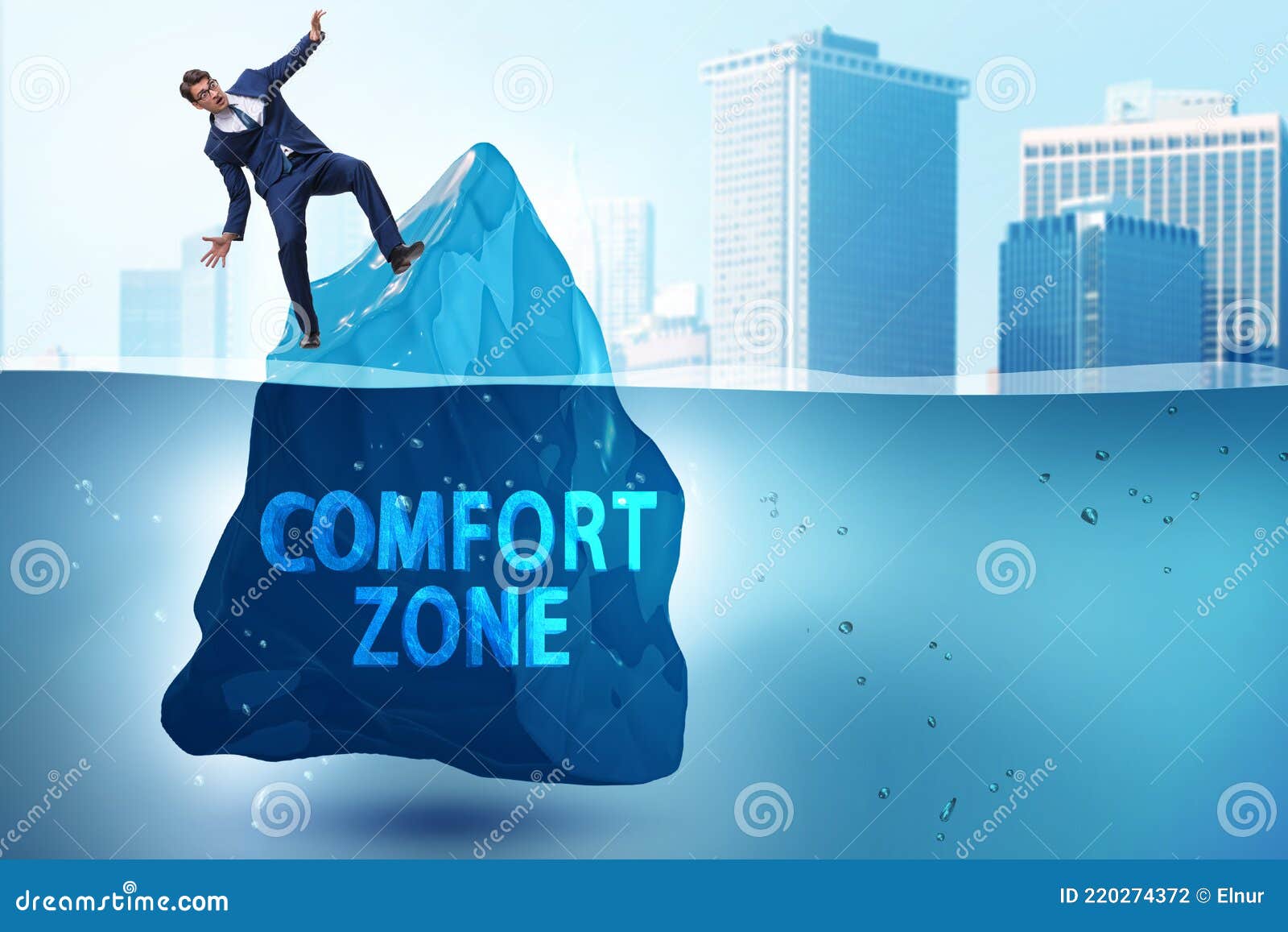 Concept of Leaving Zone of Comfort Stock Illustration - Illustration of ...