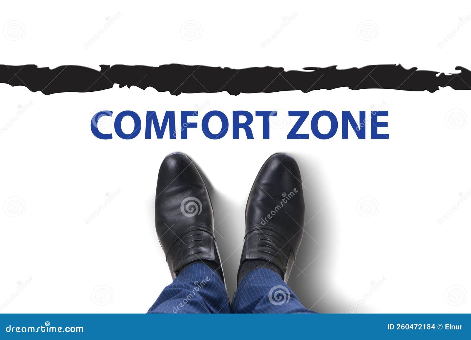 Concept of Leaving the Comfort Zone Stock Illustration - Illustration ...