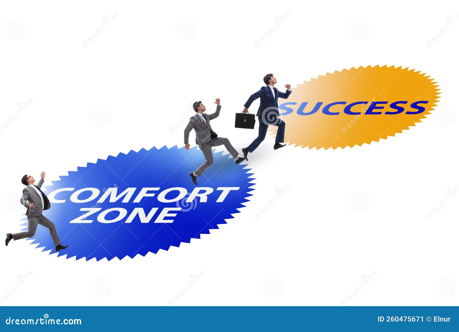 Concept of Leaving the Comfort Zone Stock Illustration - Illustration ...