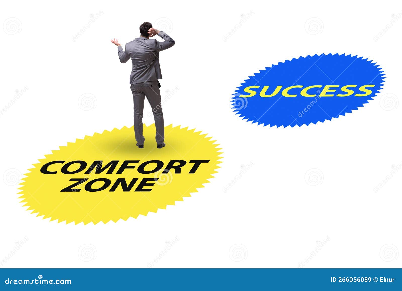 Concept of Leaving the Comfort Zone Stock Illustration - Illustration ...