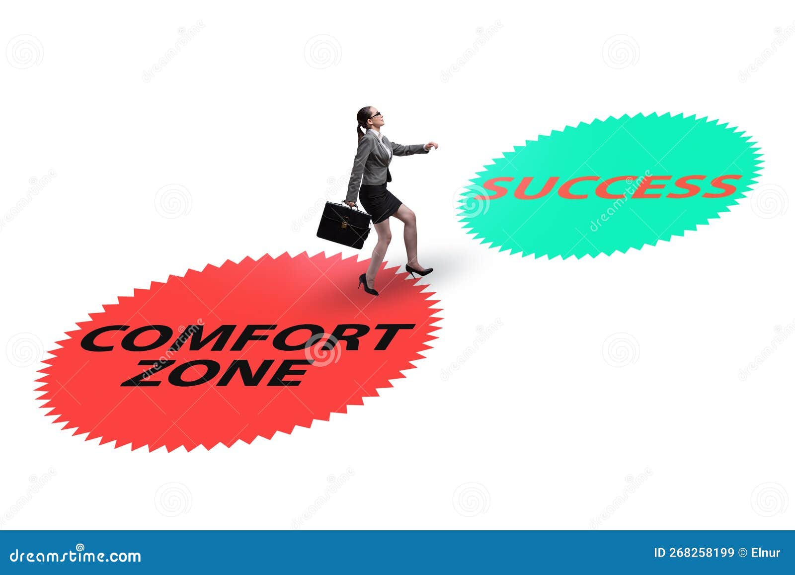 Concept of Leaving the Comfort Zone Stock Illustration - Illustration ...