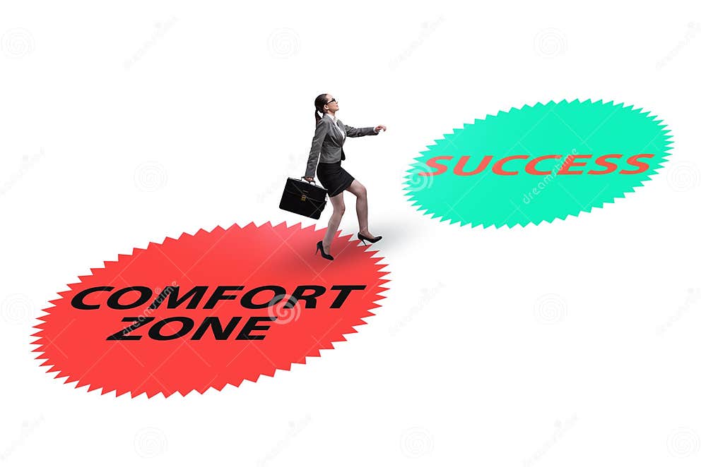 Concept of Leaving the Comfort Zone Stock Illustration - Illustration ...