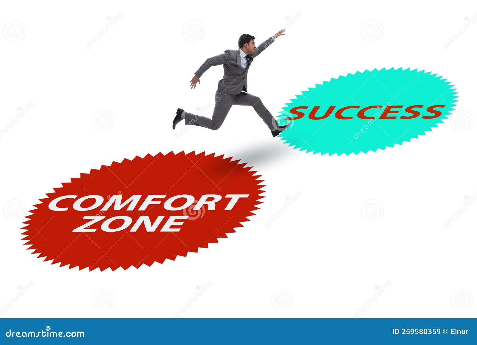 Concept of Leaving the Comfort Zone Stock Image - Image of motivational ...