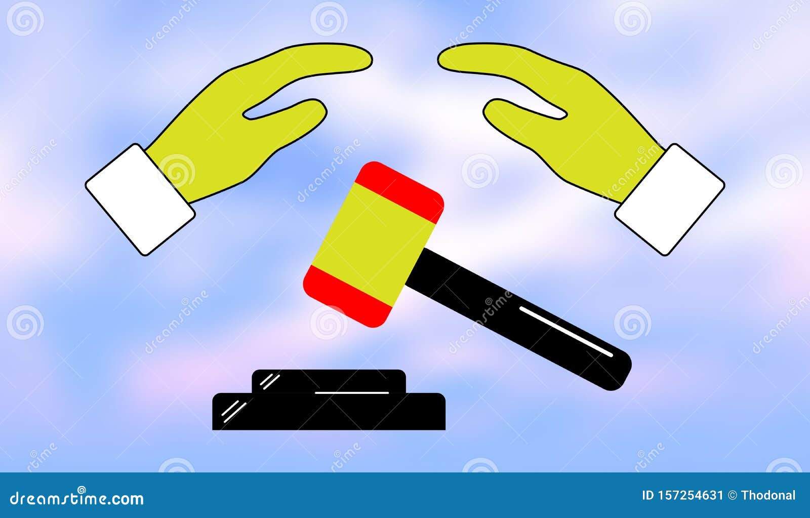Concept of Legal Protection Stock Illustration - Illustration of juge ...